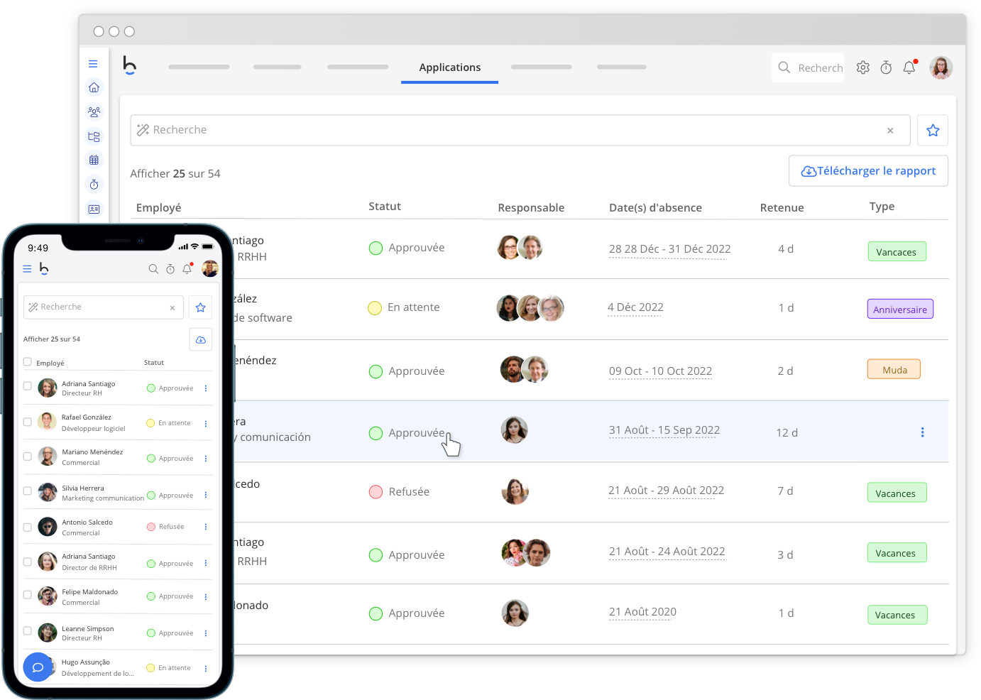 Logiciel de gestion des congés et absences | Bizneo HR