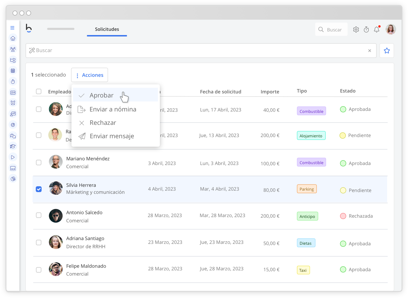 Software de gestión de gastos de empleados