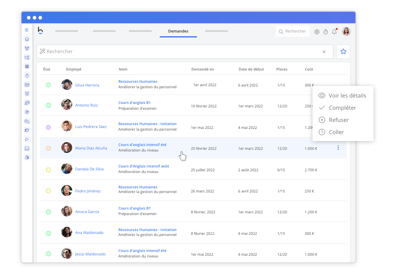 Logiciel de Gestion de Formation | Bizneo HR